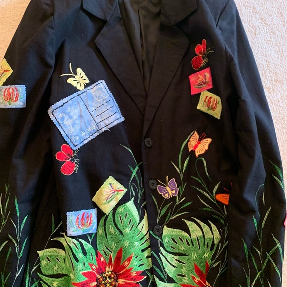 Anage | Jackets & Coats | Anage Ladies Jacket Black Floral | Poshmark